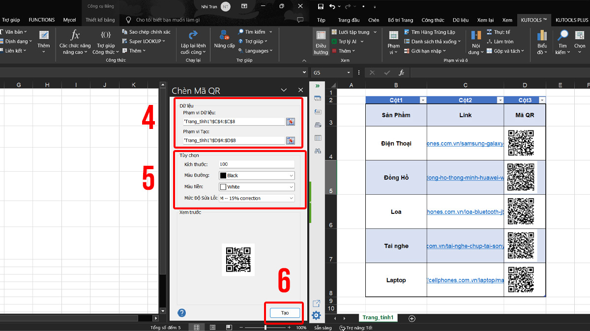 3 cách tạo mã QR trong Excel đơn giản, nhanh chóng nhất